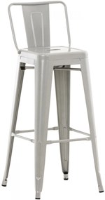 Kovová barová židle Mason - Stříbrná