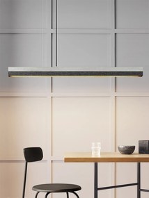Lineární svítidlo Gant C3 2700K, d. 182cm, spálené dřevo Barva el. vedení: Grafitová šedá, Povrch - materiál: Světlý beton, Délka kabelu: 1,8 m