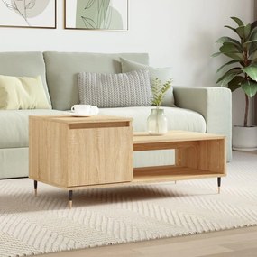 vidaXL Konferenční stolek 100 x 50 x 45 cm kompozitní dřevo [830825] Barva: Bílá
