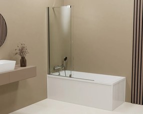 Polysan ROLLS vanová zástěna 140 x 150 cm posuvné chrom čiré sklo BS-R140