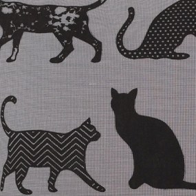 SCANquilt povlak SMART cats patch šedočerná 45 x 45 cm