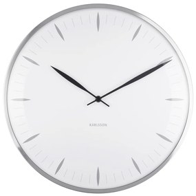KARLSSON Nástěnné hodiny Leaf – bílá ∅ 40 × 4 cm