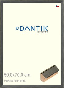 DANTIK rámeček 50x70 | INCLINATA colori šedá (Plexi Čiré)