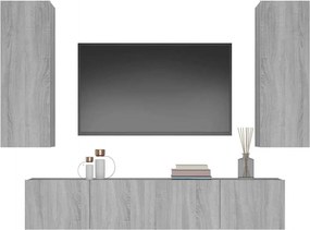 4dílný set TV skříněk šedý sonoma kompozitní dřevo 3114204
