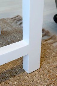 Bílý dřevěný konzolový stůl Service Marseille - 150*40*85 cm