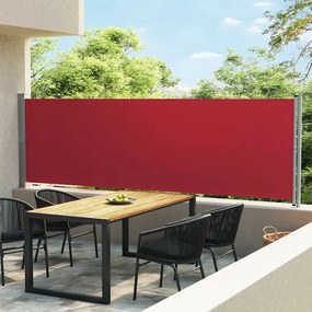 Zatahovací boční markýza 140 x 600 cm červená 313372