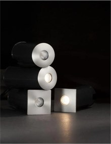 NV 9203113 Venkovní zapuštěné svítidlo do země BANG nikl satén hliník LED 1W 3000K IP67 100-240V 42st. vč. driveru - NOVA LUCE