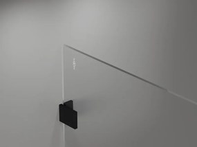 Mexen Lunar sprchová stěna levá 100 x 200 cm, 8mm čiré sklo, černá matná, 830-100-000-70-00-L