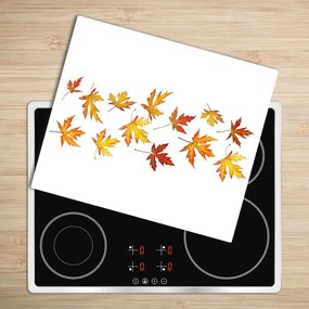 Skleněná krájecí deska Podzimní listí 60x52 cm