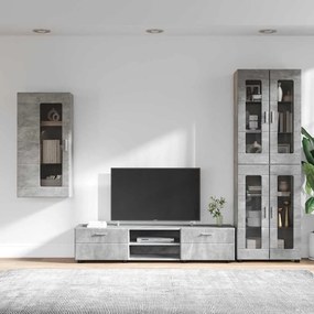 Sestava TV skříněk FLORIN 3 ks Betonově šedá Kompozitní dřevo 3397947