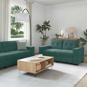Set pohovek 3 ks Tmavě zelená samet 3324641