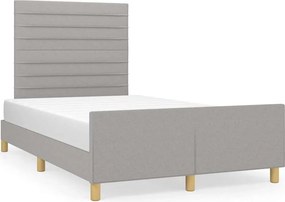 Rám postele bez matrace světle šedá 120 x 200 cm textil 3125122