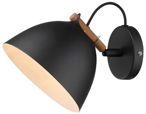 Nástěnná lampa Århus černá/přírodní