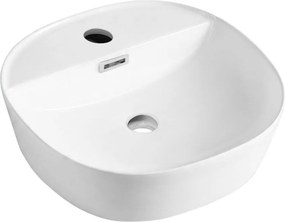 Mereo, Mereo Umyvadlo na desku s přepadem, Lota, 400x400x150 mm, čtvercové, keramické, MER-UC404015S