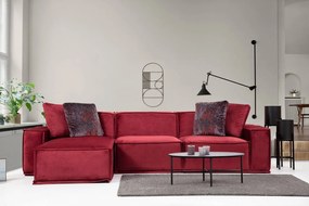 Designová rohová sedačka Valtina bordó - levá
