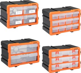 Organizér na drobné díly kompletní sada 72 přihrádky