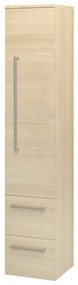 Mereo Mereo, Bino, koupelnová skříňka vysoká 163 cm, pravé otevírání, bílá, bílá/dub, CN638