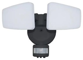 NEDES LED Venkovní reflektor se senzorem LED/24W/230V 3000/4000/6000K IP54 černá ND3873