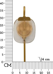 Skleněné nástěnné svítidlo ve zlaté barvě Softy – Mauro Ferretti