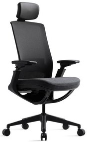 Kancelářská ergonomická židle ROLY BLACK - síťovina Office Pro Černá