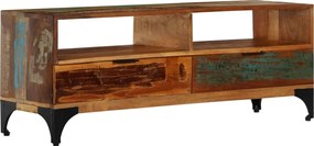 vidaXL TV stolek mangovníkové dřevo 120 x 35 x 45 cm [247325] Barva: Vícebarevný