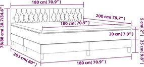 Box spring postel s matrací černá 180x200 cm samet 3141499