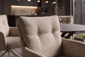 Designová otočná židle Maddison šampaňská béžová