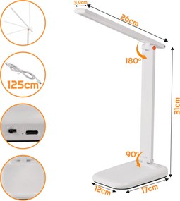 BERGE Stolní LED lampa s klipem HEL