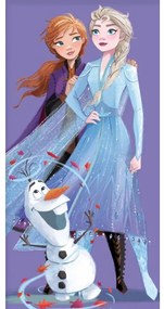Dětská osuška Ledové Království Elsa Anna a Olaf 70x140 cm