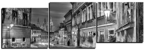 Obraz na plátně - Magické noční staré město - panoráma 5258QE (120x40 cm)