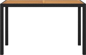 3dílný zahradní jídelní set s poduškami polyratan černý 3095498