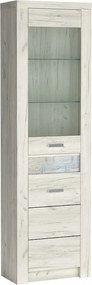 Casarredo - Komfort nábytek Rohová vitrína pravá INDIANAPOLIS I-23, jasan bílý