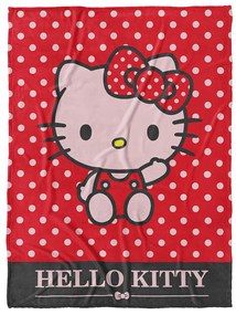 Dětská deka Hello Kitty Red 150x200 cm 2.jakost