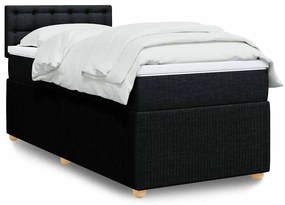 Box spring postel s matrací černá 80 x 200 cm textil 3287299