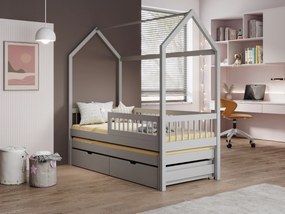 ADRK Furniture Postel Domek Artes s matrací CH-ART-G-200-M