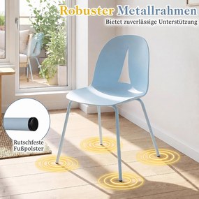 Costway Sada 4 ergonomických jídelních židlí, nosnost 150 kg