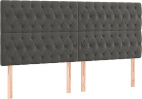 Box spring postel s matrací tmavě šedá 180x200 cm samet 3129406