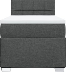 Box spring postel s matrací tmavě šedá 90x190 cm textil 3288044