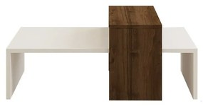 Konferenční stolek Glow White and Walnut