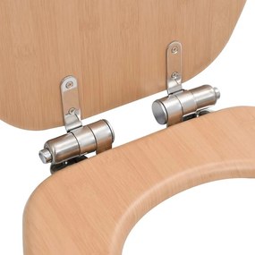 WC sedátko s funkcí pomalého sklápění MDF motiv bambusu 143926