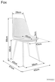 Čalouněná jídelní židle Fox béžová