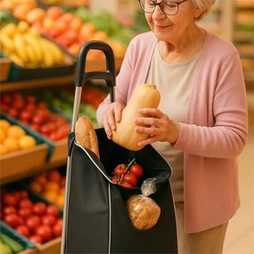 Nákupní taška na kolečkách 30L SPRINGOS CARRINA černá