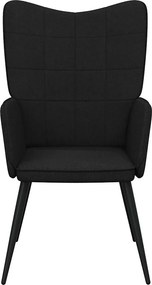 Relaxační křeslo černé textil 327947