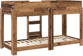 Patrová postel pro děti Staré dřevo 75 x 190 cm 3410545