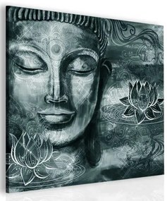 Energetický obraz Buddha Green Velikost (šířka x výška): 100x100 cm