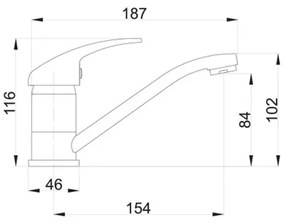 Umyvadlová stojánková páková baterie Nancy  Hydroland