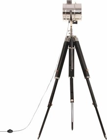 Stojací lampa na stativu masivní mangovníkové dřevo 165 cm 286111