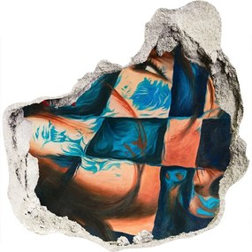 Wallmuralia Fototapeta díra na zeď Žena abstrakce 75x75 cm