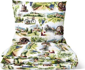 Bavlněné povlečení Vína z Moravy Velikost: atypický 200 x 200 + 2 x 70 x 90