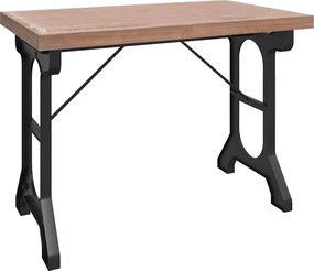 Jídelní stůl 110 x 65 x 82 cm masivní jedlové dřevo a železo 340769